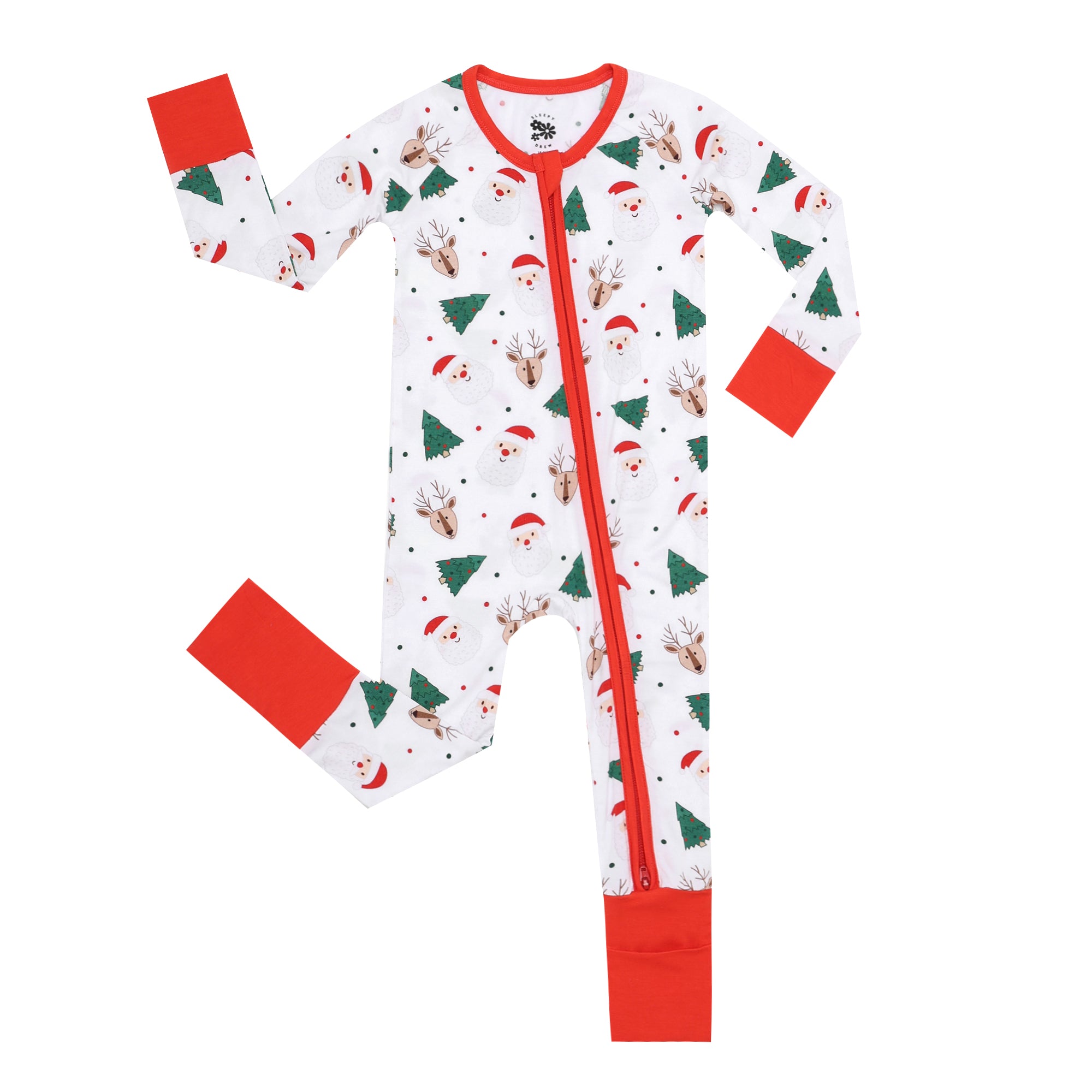 CLASSIC CHRISTMAS ZIPPER ROMPER – Sleepy Drew