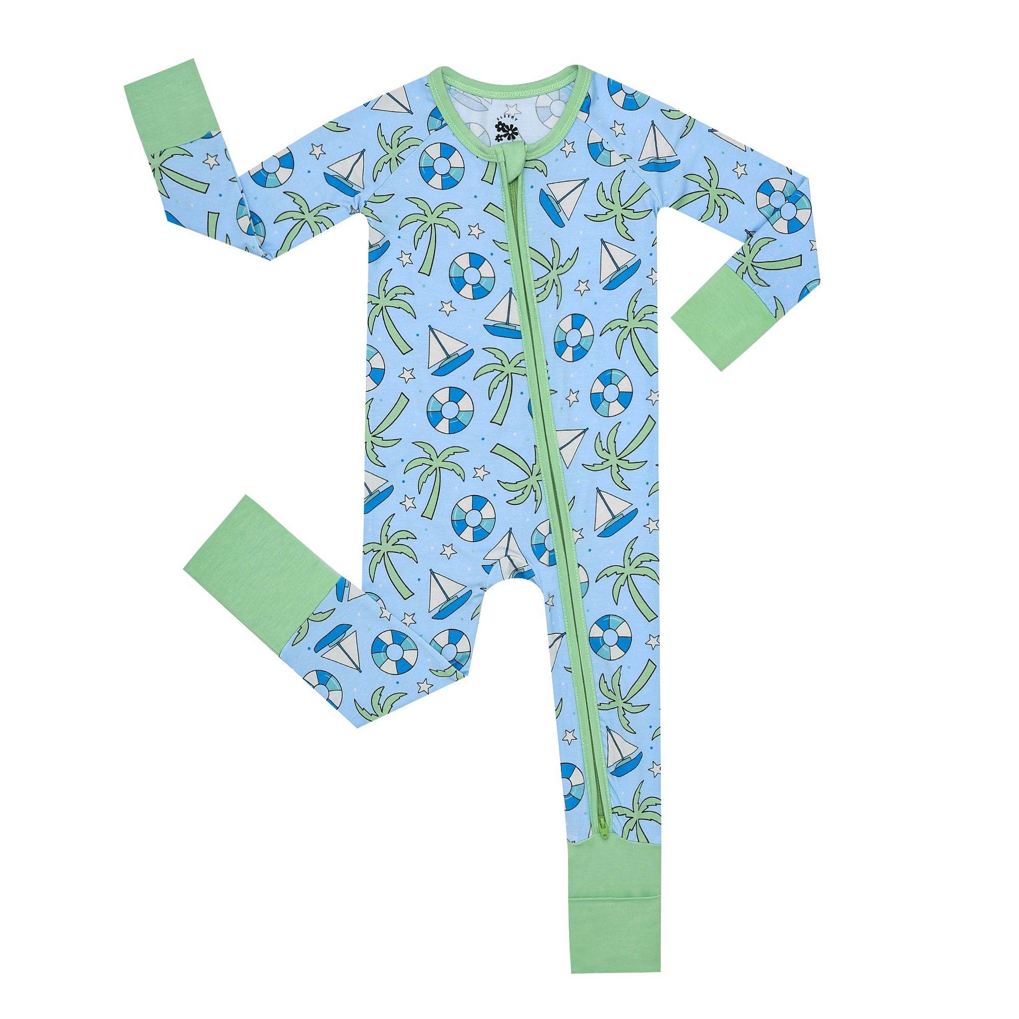 COASTAL CUTIE ZIPPER ROMPER – Sleepy Drew